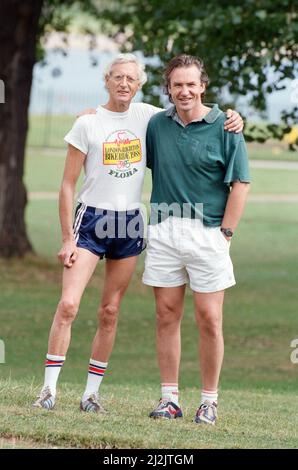 Actor Larry Lamb (right) found a new friend during the filming of ...