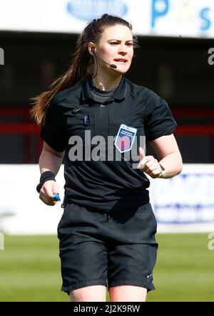 Referee: Lucy May during Barclays FA Women's Super League match between ...