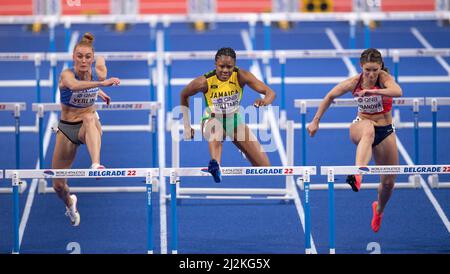Kreete Verlin, Danielle Williams, Helena Jiranova competing in the ...
