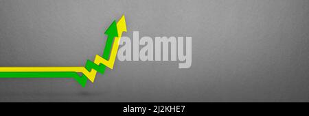 Inflation, dollar hyperinflation. Rising prices. Banner with blue ...