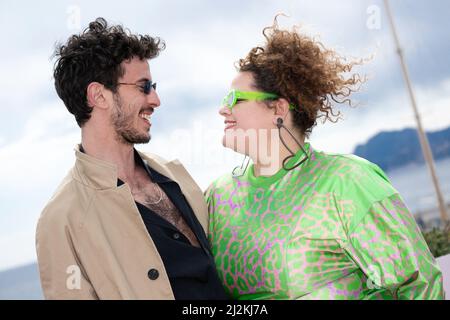 Cannes, France, 2 April 2022, Levin Leib Lev and Maya Landsmann attend ...