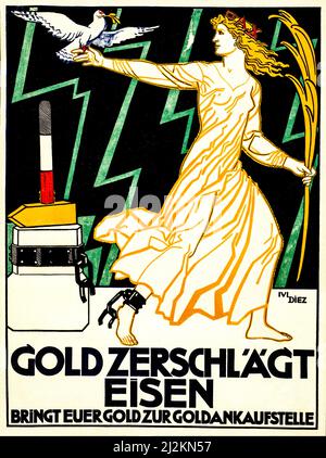 An early 20th century German advertising poster from World War One ...