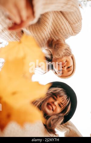 Two best friends reunion. Female friendship hug and embrace. Friends ...