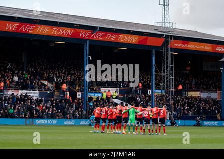 Luton Town players line up before the Sky Bet Championship play-off ...