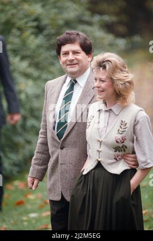 Nigel Lawson and his wife Therese pictured at their home, the day after ...