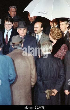 Margaret Thatcher meeting Mikhail Gorbachev, General Secretary of the ...