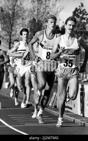 Athlete Steve Cram Steve Cram in action 1 July 1989 circa Stock Photo ...