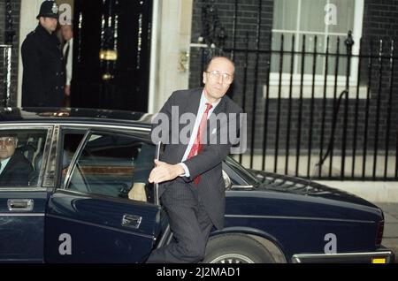 Norman Tebbit at 10 Downing Street amid the Conservative Party ...