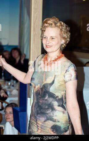 Vivienne Westwood at a showing of her fashion collection at Tall Orders ...