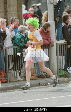 London Marathon runner in fairy outfit 2007 Stock Photo - Alamy
