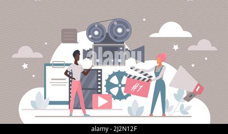 People in cinema and film making staff characters set isolated vector ...