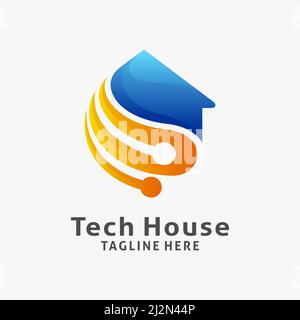 Smart Home Connection Icon Logo Vector design illustration. Smart home ...