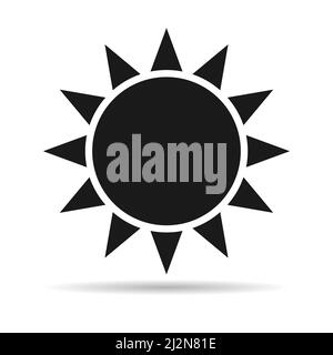 Solar eclipse. Color icon with shadow. Weather glyph vector ...