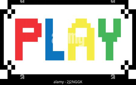 Level Up screen. Pixel video game achievement, pixels 8 bit games ui ...