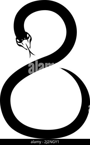 Abstract Vector Infinite Ouroboros Snake Symbol, Sign or a Logo ...