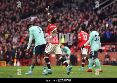 Fred of Manchester United celebrates his goal their fourth during the ...