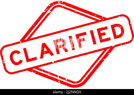 Grunge red clarified word rubber seal stamp on white background Stock ...