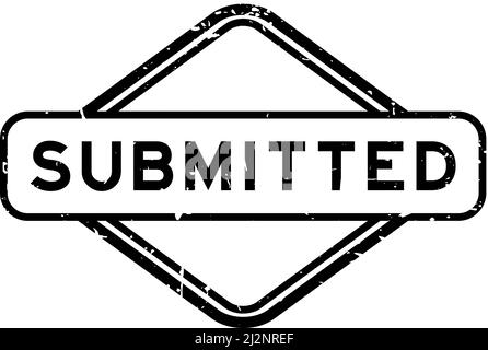 Grunge black submitted word rubber seal stamp on white background Stock ...