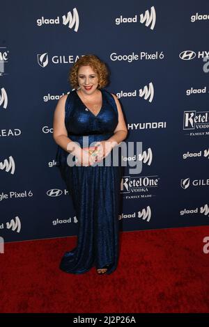 Leila Cohan arrives at the 33rd Annual GLAAD Media Awards at the Beverly Hilton Hotel in Los ...