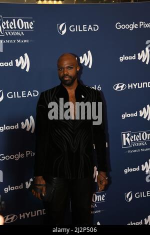 Carl Clemons-Hopkins arrives at the 33rd Annual GLAAD Media Awards at ...