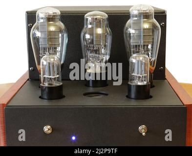 vacuum tube amplifier with 300B triodes Stock Photo - Alamy