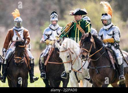 Cavalry reenactment group The Troop, who portray the 17th Century ...