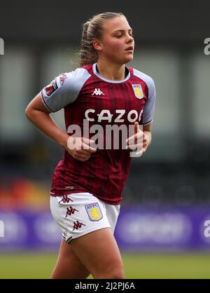 Aston Villa's Sarah Mayling during the Vitality Women's FA Cup, semi ...
