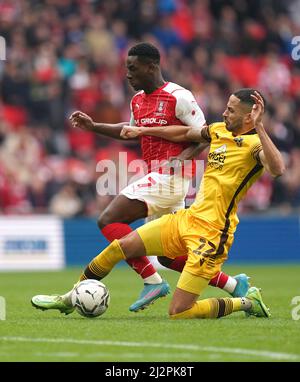 Sutton United's Joe Kizzi in action during the Sky Bet League Two match ...