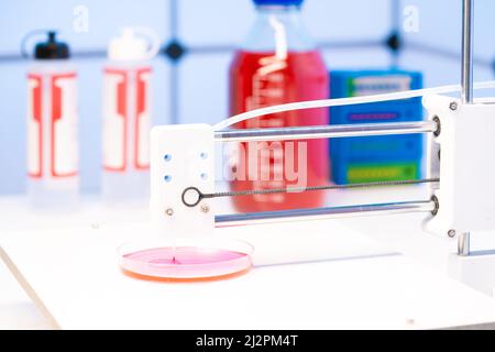 3D bioprinter ready to 3D print cells onto an electrode. Biomaterials ...