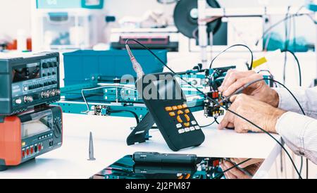 Assembling and adjust the electronics instrument for precision physical ...