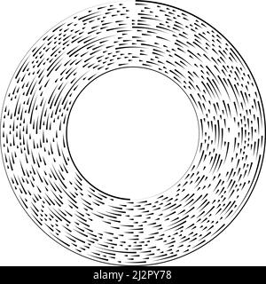 Random radial, circular lines. Abstract geometric circle vector element ...