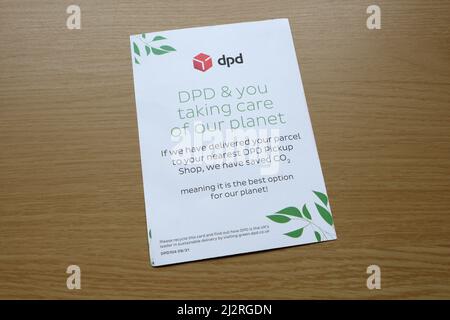 DPD we tried to deliver your parcel card Stock Photo - Alamy