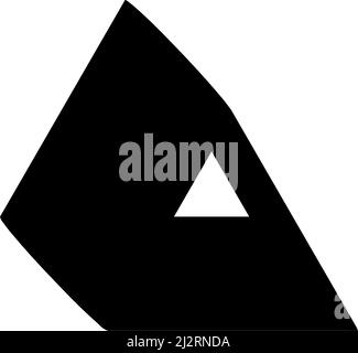 Triangle, triangular geometric abstract irregular, asymmetric shape ...