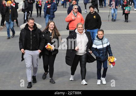 Sutton United fans seen prior to the match Stock Photo - Alamy