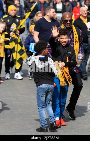 Sutton United fans arrive at the stadium Stock Photo - Alamy