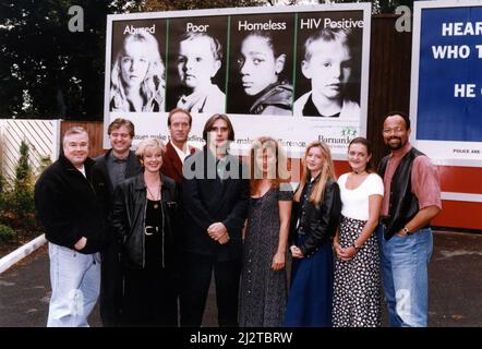 Cast members from Brookside on the set of Yorkshire Television where ...