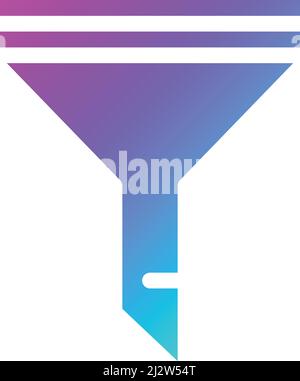 Filter data icon. Outline Filter data vector icon for web design ...