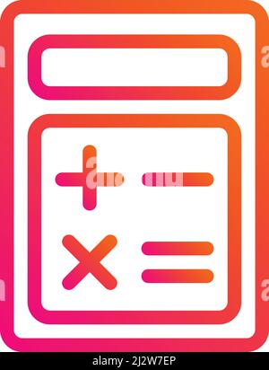 calculator vector icon editable stroke outline icons for web and mobile ...