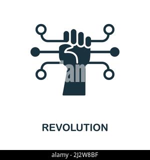 Revolution line icon. Monochrome simple Revolution outline icon for ...