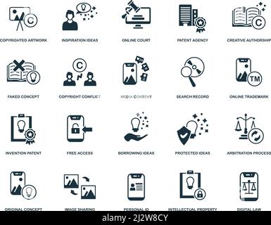 Copyright Conflict icon. Simple illustration from digital law ...