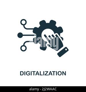 Digitalization line icon. Monochrome simple Digitalization outline icon ...