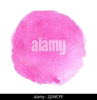 Abstract pink watercolor shape as a background isolated on white ...