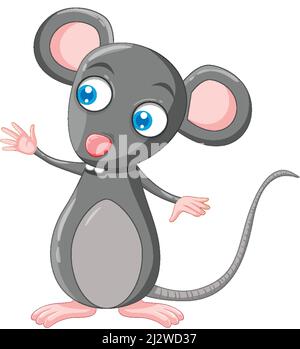 Cute mouse cartoon waving hand Stock Vector Image & Art - Alamy