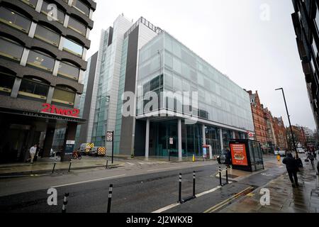 A general view following a power cut in the stadium during the UEFA ...