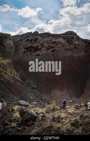 Morada del Diablo volcano crater. Volcano Field Pali Aike National Park ...