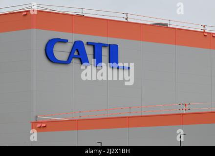 Arnstadt, Germany. 04th Apr, 2022. Construction work is progressing on ...