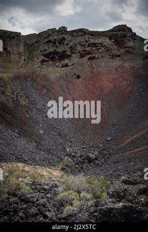 Morada del Diablo volcano crater. Volcano Field Pali Aike National Park ...