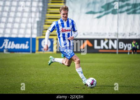 Odense, Denmark. 03rd, April 2022. Joel King of OB seen during the 3F ...