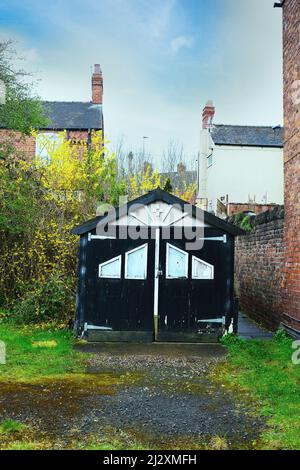 Detached self build garage UK Stock Photo - Alamy