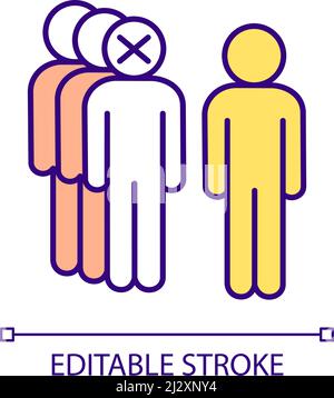 Social exclusion color flat icon for digital and print projects ...